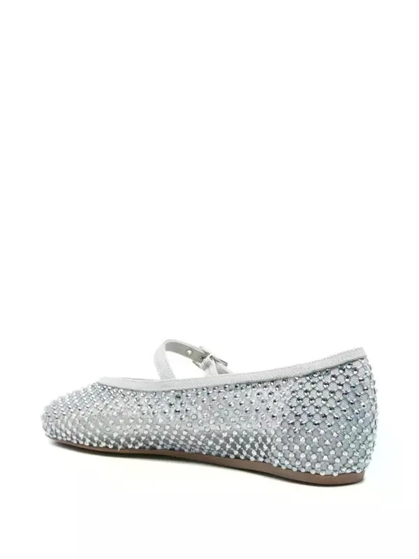 LE SILLA Gilda Round-toe Ballet Flats - Silver