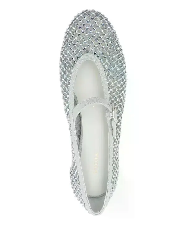 LE SILLA Gilda Round-toe Ballet Flats - Silver