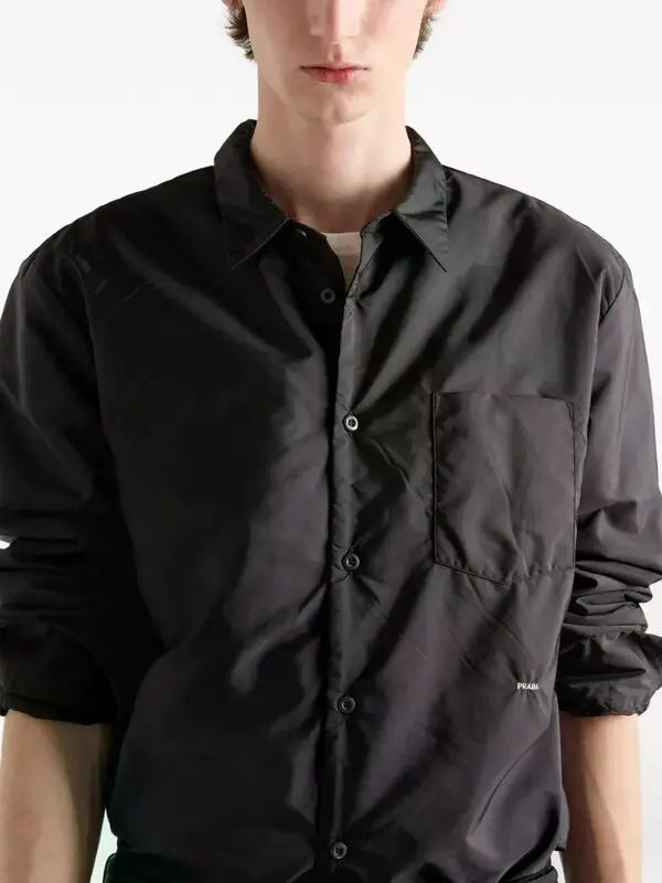 Prada Logo-embroidered Pocket-detail Shirt