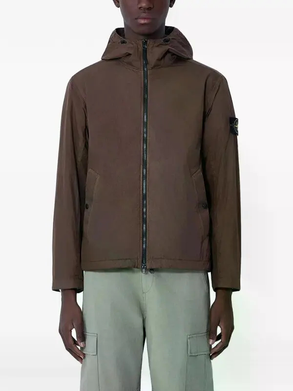 Stone Island 4100001 Crinkle Reps Nylon Jacket - Brown