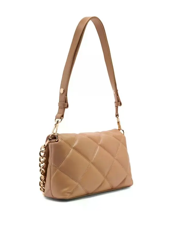 Liu Jo Quilted Shoulder Bag With Metal Logo - Neutrals