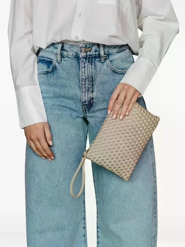 MARREA Woven Clutch With Wrist Strap