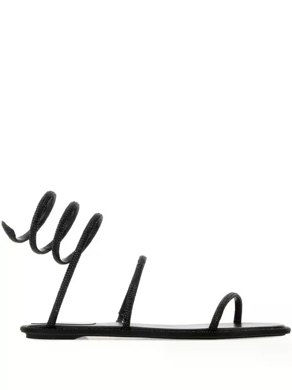 Rene Caovilla Embellished Sandals - Black