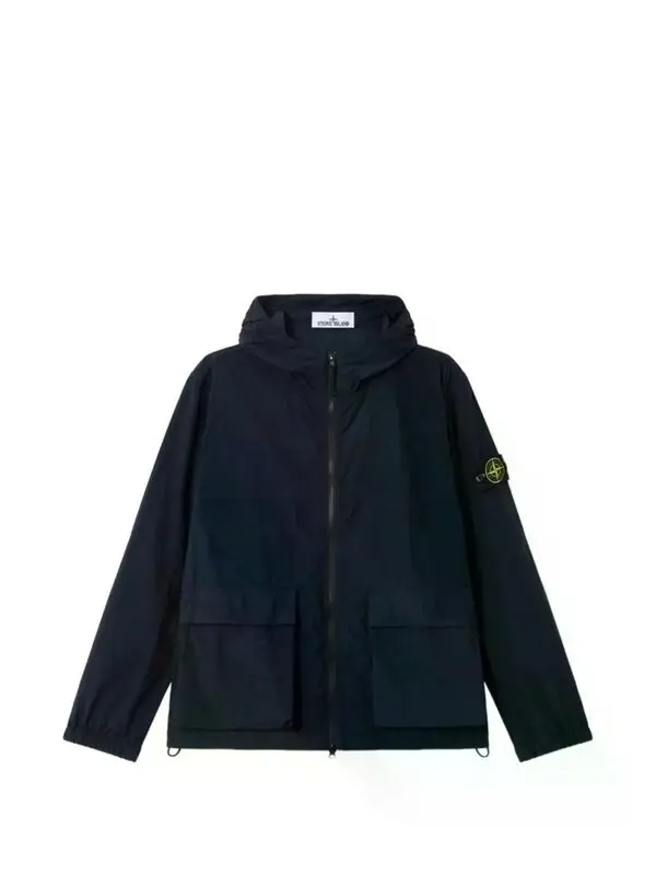 Stone Island Hooded Flap-pocket Jacket - Blue