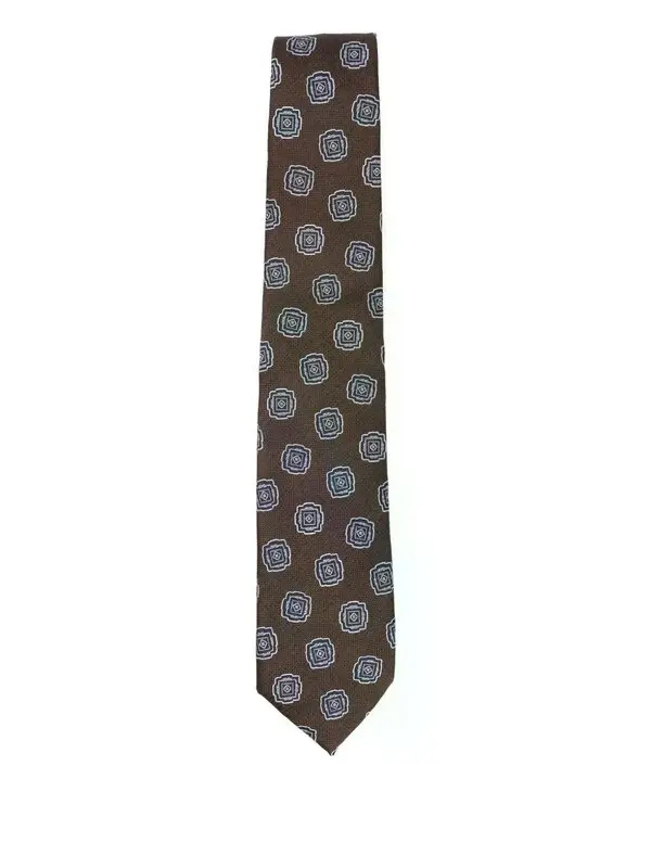 BIGI Patterned Neck Tie - Brown