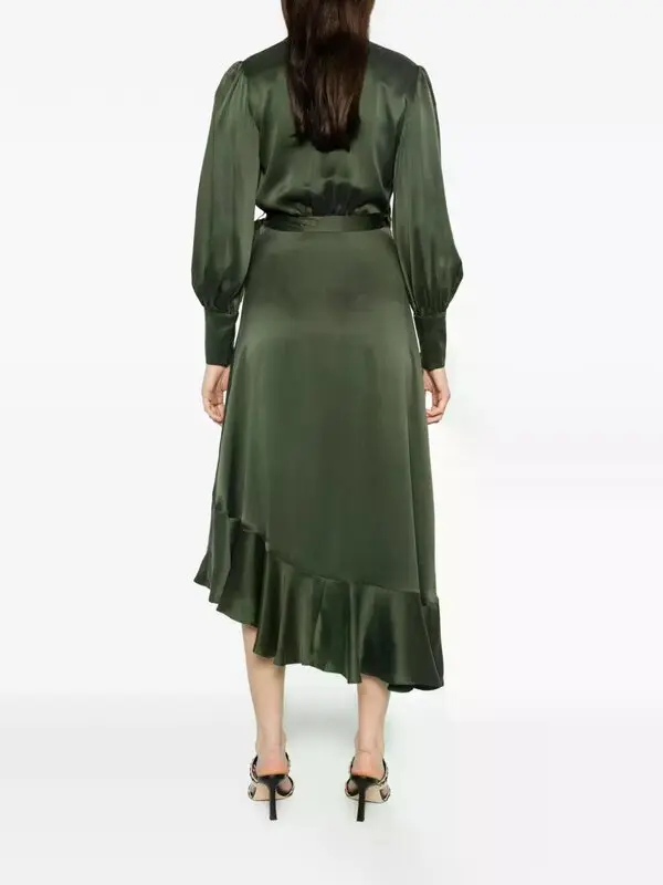 Zimmermann Ruffled Wrap-style Asymmetric Dress
