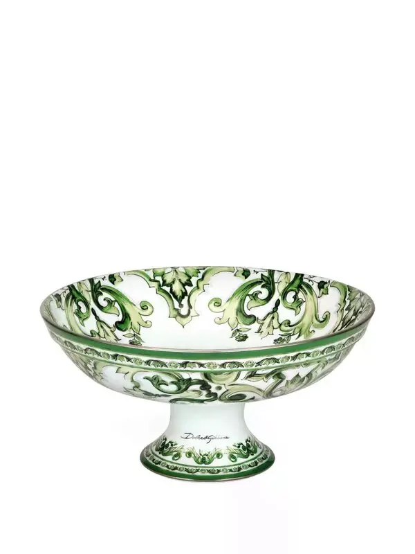 Dolce & Gabbana Floral Porcelain Fruit Bowl - White