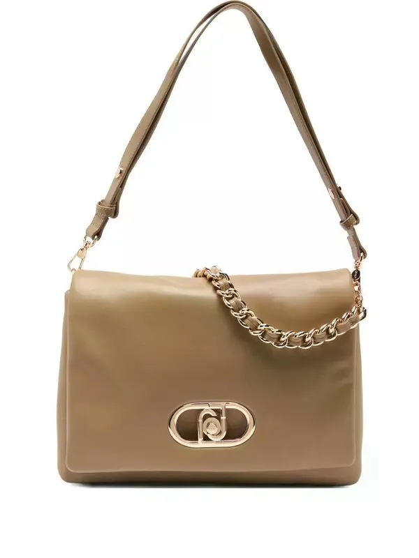 Liu Jo Braided Chain Logo Satchel - Neutrals