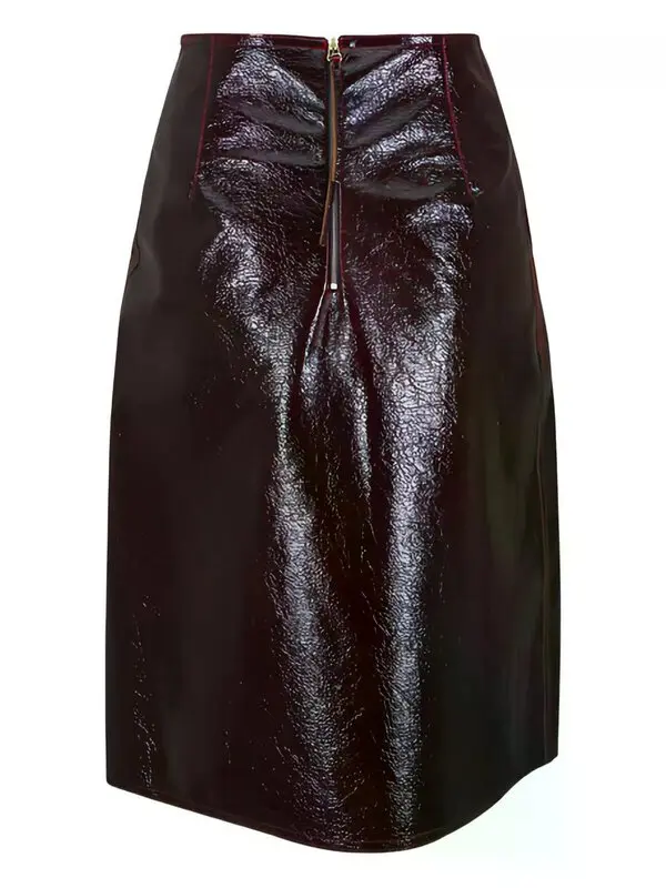 ODEEH Zip Midi Skirt