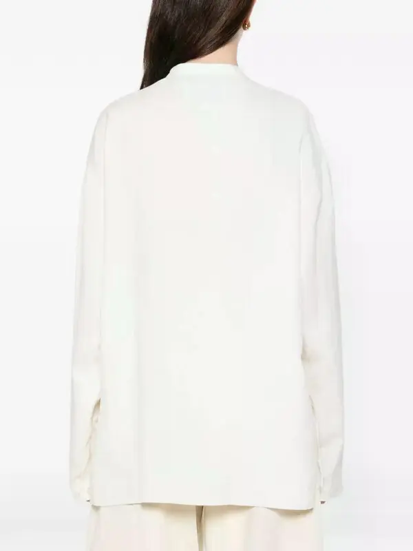 Studio Nicholson Collarless Shirt - Neutrals