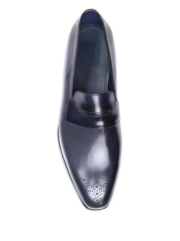 Brioni Perforated Leather Loafers