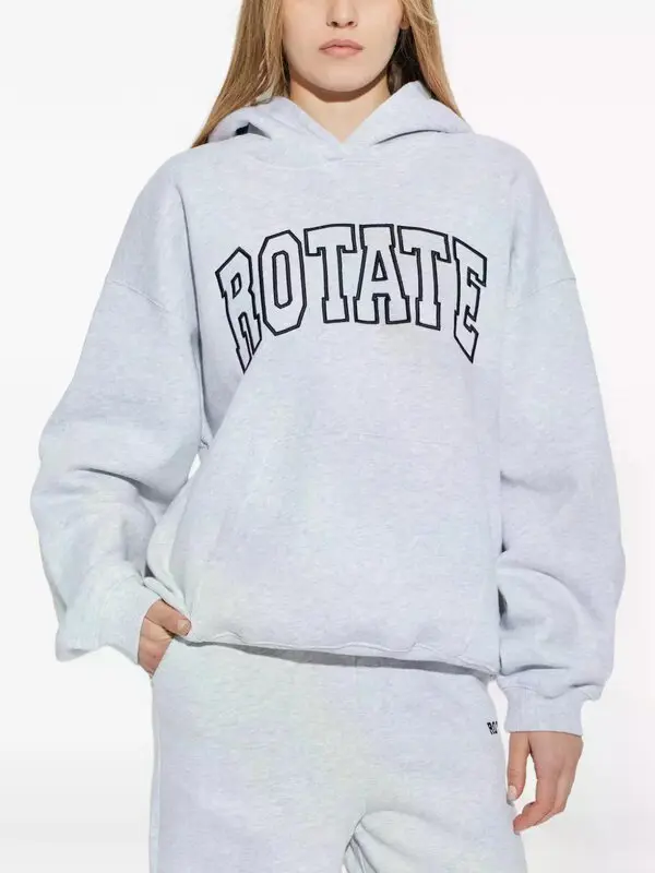 ROTATE BY BIRGER CHRISTENSEN Logo-print Hoodie - Grey