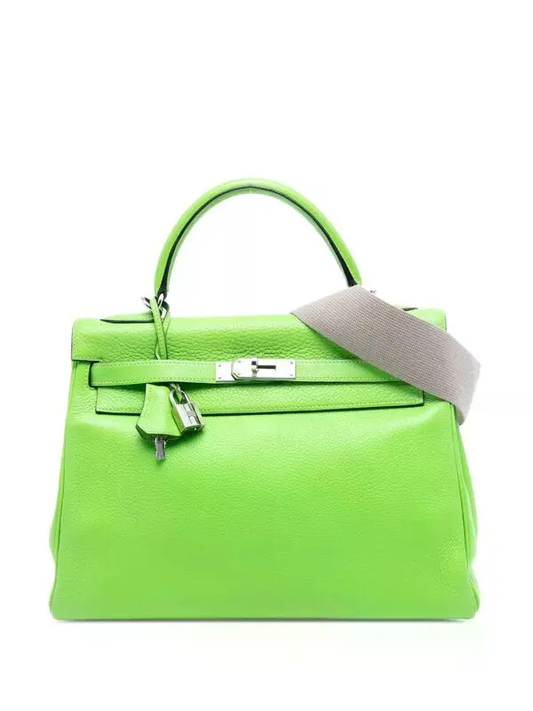 Hermès 2003 Kelly Ii Retourne 32 Satchel - Green