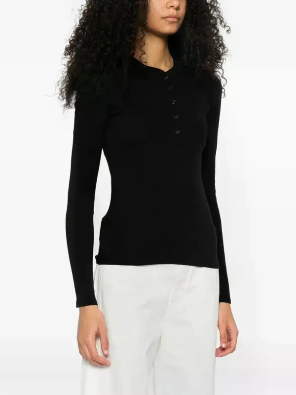 NILI LOTAN Button-fastening Polo Top