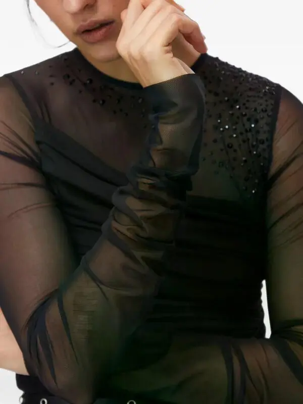Liu Jo Long-sleeve Tulle Mini Dress