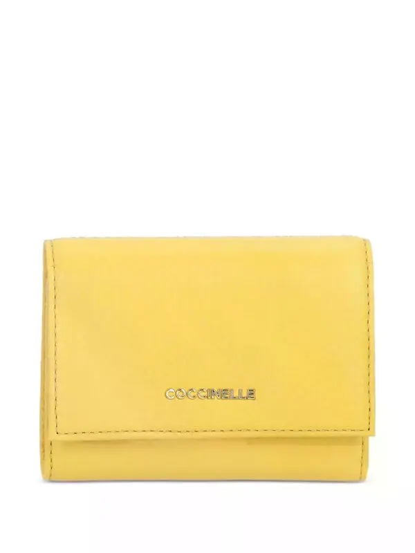 COCCINELLE Metallic Soft Leather Wallet - Yellow