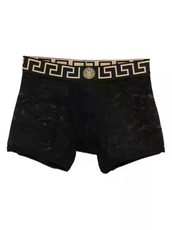 Versace Logo-pattern Boxers - Black
