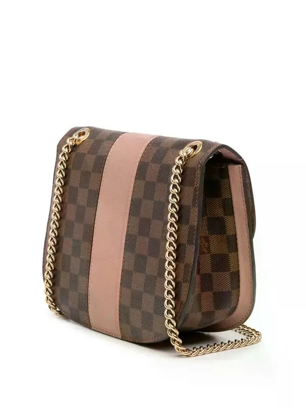 LOUIS VUITTON Damier Ebene Cuir Taurillon Shoulder Bag - Brown