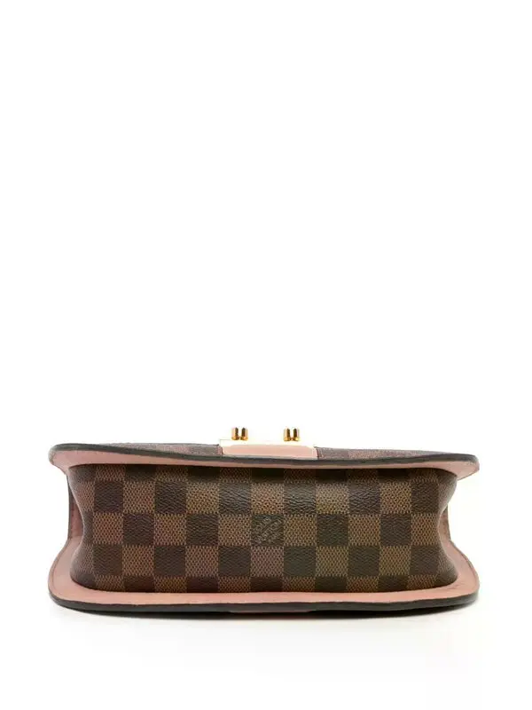 LOUIS VUITTON Damier Ebene Cuir Taurillon Shoulder Bag - Brown