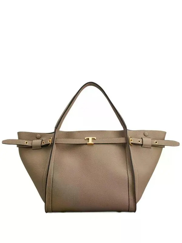 TOD'S Buckle Strap Tote Bag - Neutrals