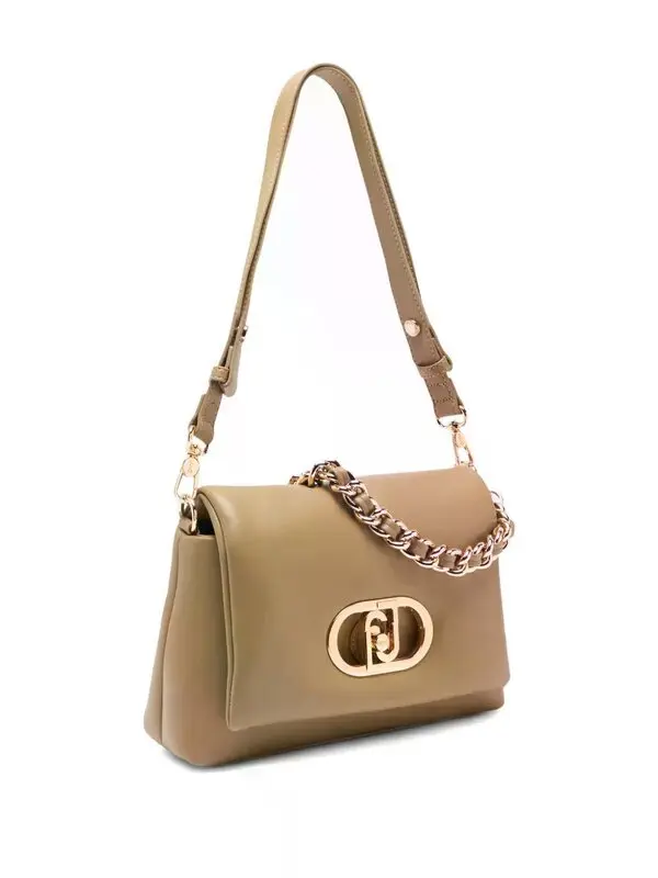Liu Jo Medium Braided Chain Crossbody Bag With Logo - Neutrals