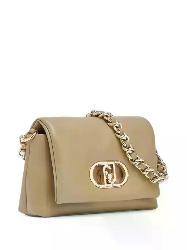 Liu Jo Medium Braided Chain Crossbody Bag With Logo - Neutrals