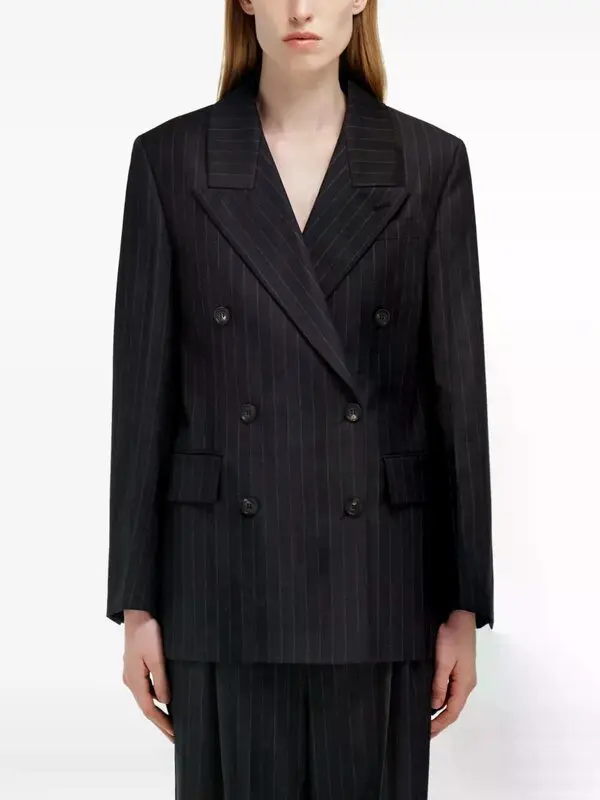 FERRAGAMO Pinstripe Double-breasted Blazer