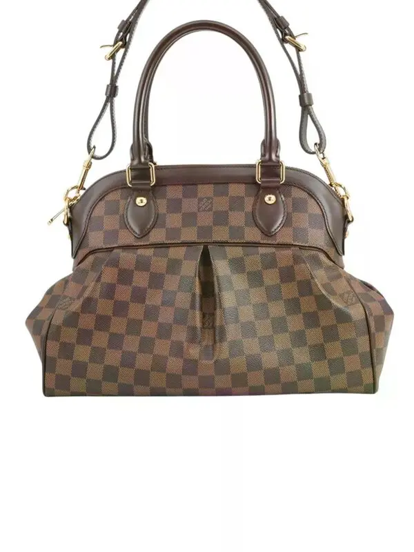 LOUIS VUITTON Damier Ebene Trevi Pm Satchel - Brown