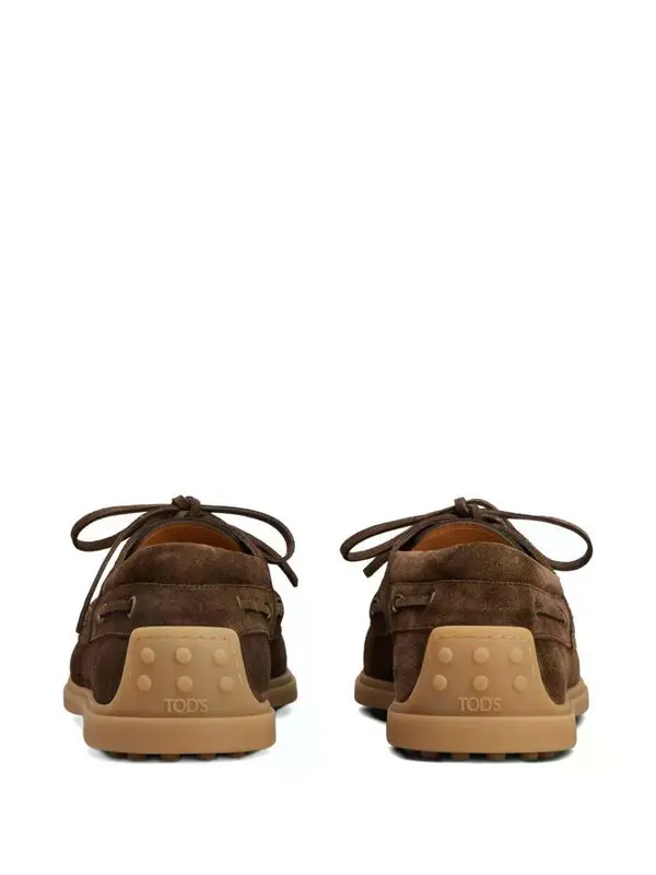 TOD'S Laced Boat Shoes - Brown