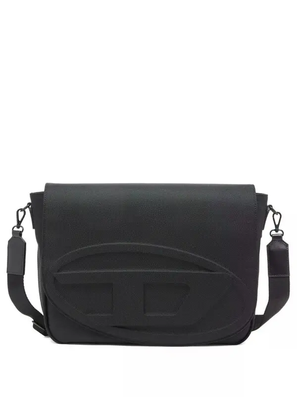 Diesel 1dr Messenger Bag With Embossed Flap - Black