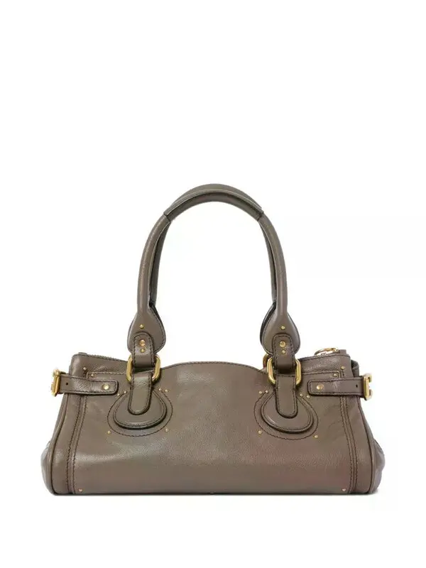 Chloé Paddington Padlock Detail Shoulder Bag - Grey
