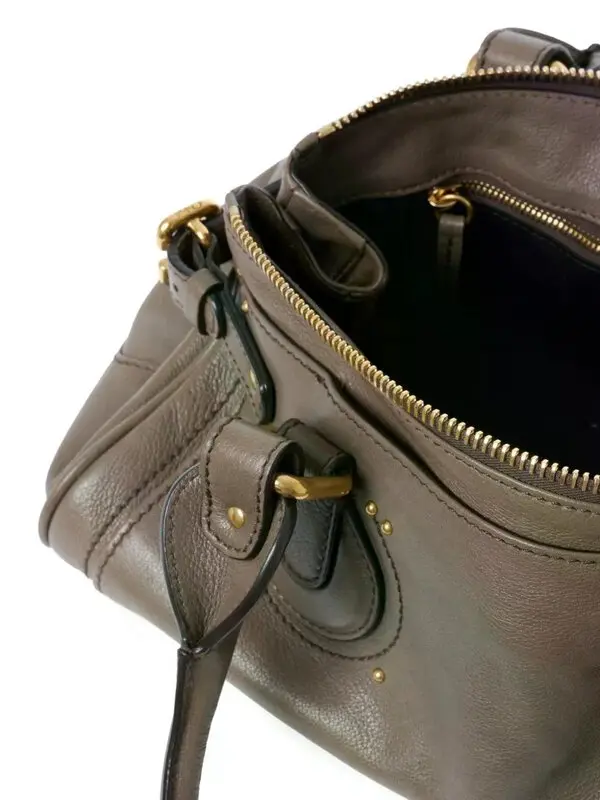 Chloé Paddington Padlock Detail Shoulder Bag - Grey