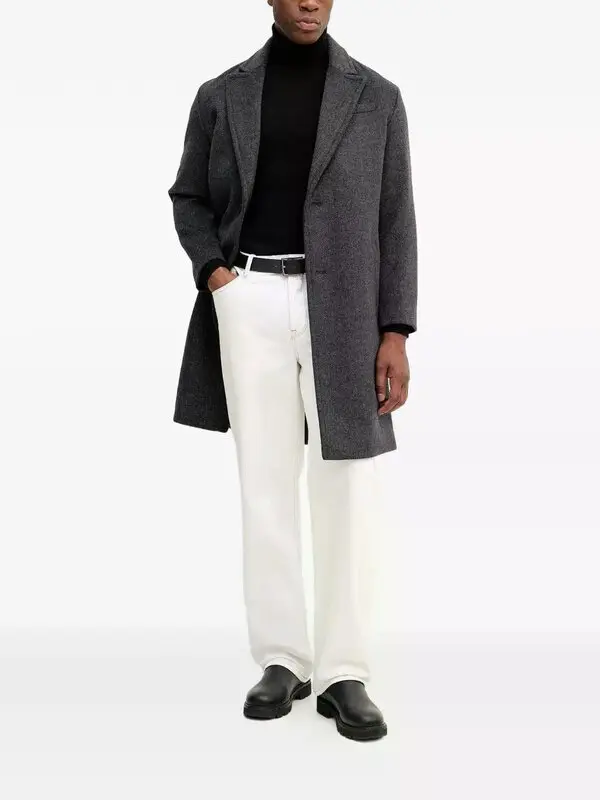 Guess Single-breasted Coat With Notched Lapels