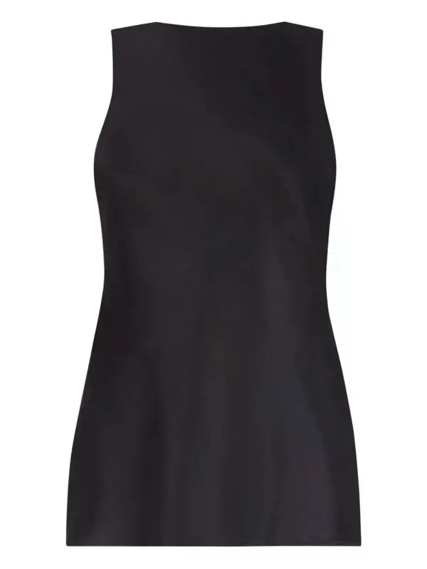 Nina Ricci Draped Satin Top - Black