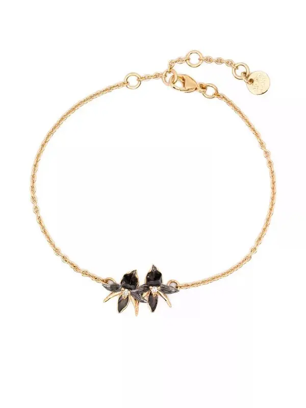 SHAUN LEANE Diamond Orchid Bracelet - Gold