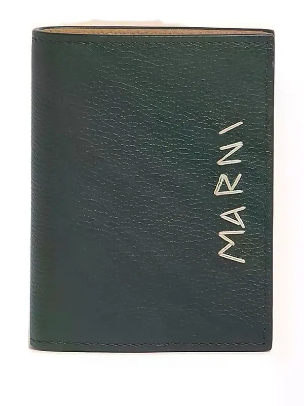 Marni Logo-lettering Bifold Wallet - Green