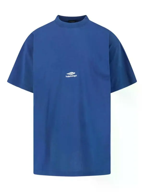 Balenciaga Logo-print T-shirt - Blue