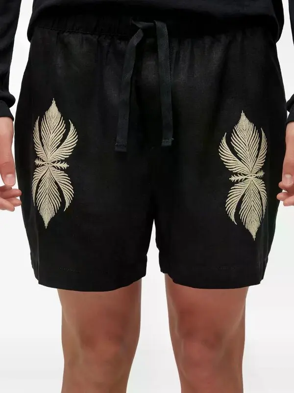 OSKLEN Leaf-embroidered Bermuda Shorts