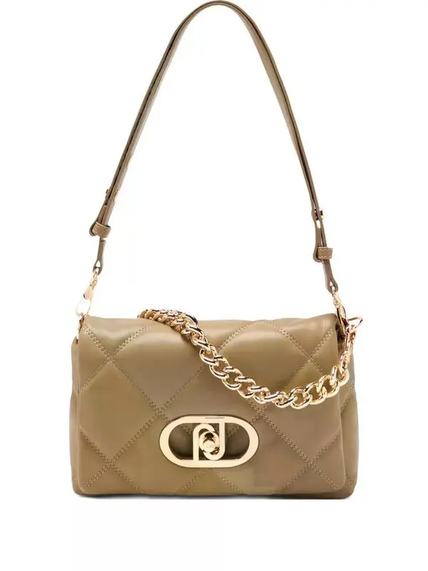 Liu Jo Quilted Shoulder Bag With Metal Chain - Neutrals