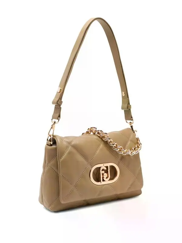 Liu Jo Quilted Shoulder Bag With Metal Chain - Neutrals