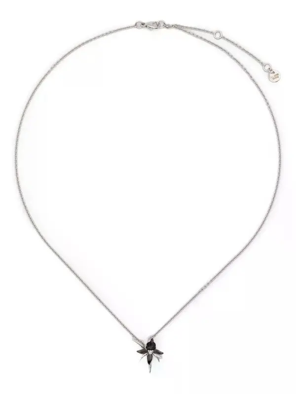 SHAUN LEANE Diamond Orchid Necklace - Silver