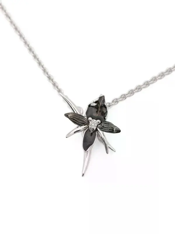 SHAUN LEANE Diamond Orchid Necklace