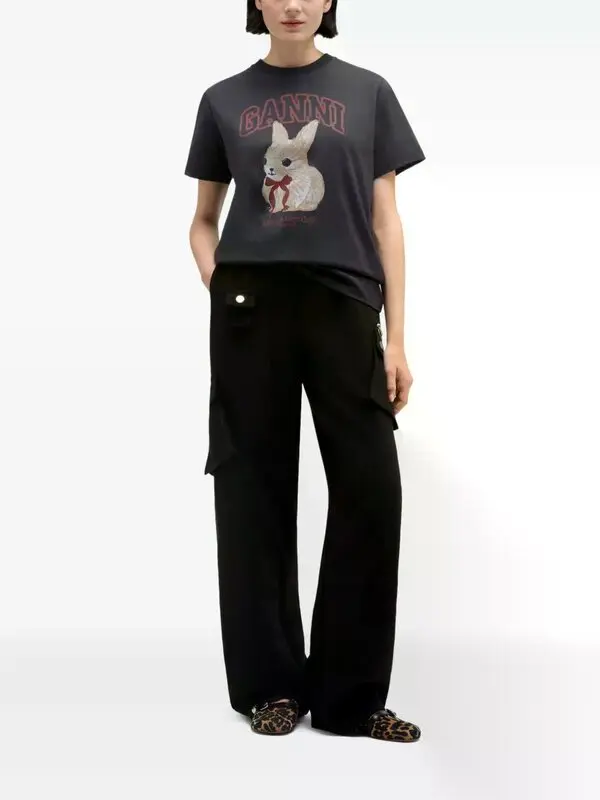 GANNI Cargo-pocket Trousers - Black