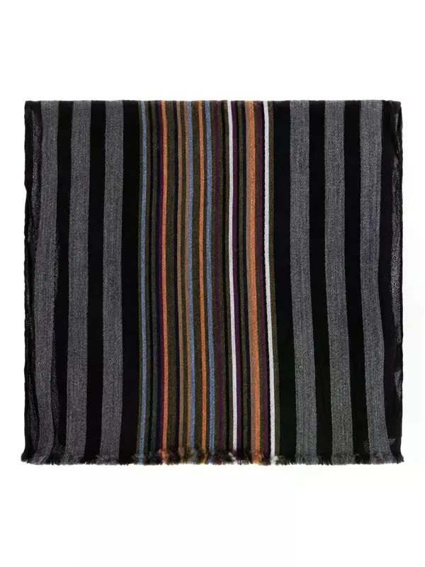 Paul Smith Striped Scarf - Grey