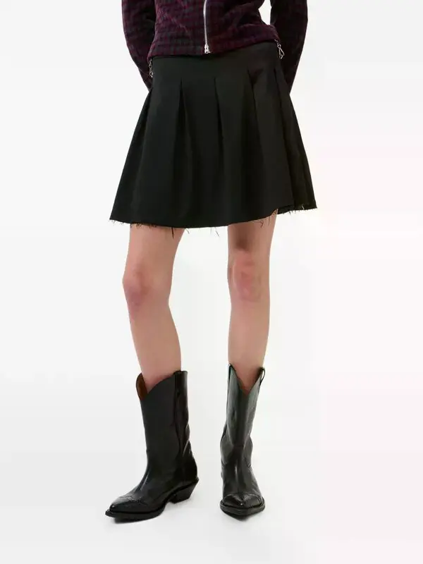 Our Legacy Frayed Pleated Skirt