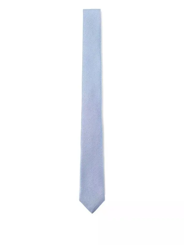 TOM FORD Ribbed Neck Tie - Blue