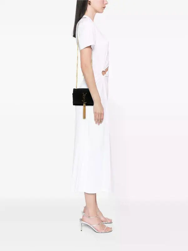 Saint Laurent 2015 Small Monogram Kate Tassel Crossbody Bag - Black