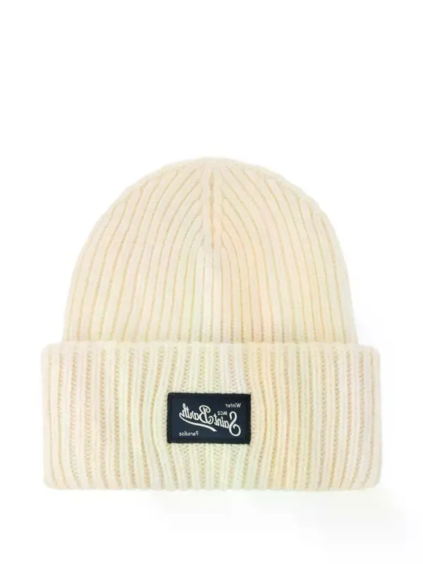 MC2 SAINT BARTH Logo-patch Beanie - White