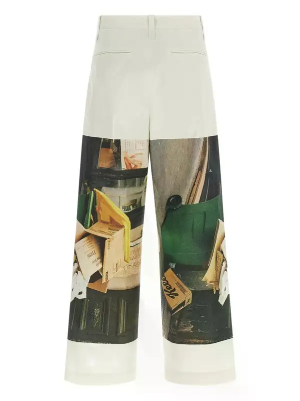 Issey Miyake Wide-leg Printed Trousers - Neutrals