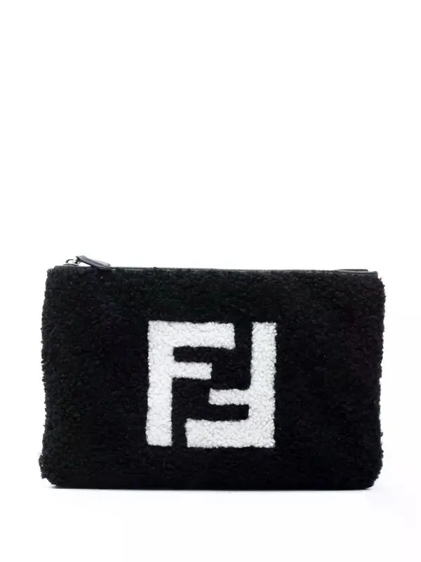 Fendi Shearling Ff Flat Pouch
